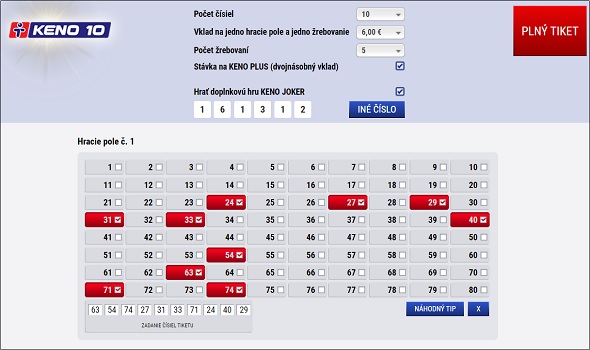Tipos Keno 10 - Pravidlá, overenie tipu, výsledky | CasinoArena.sk